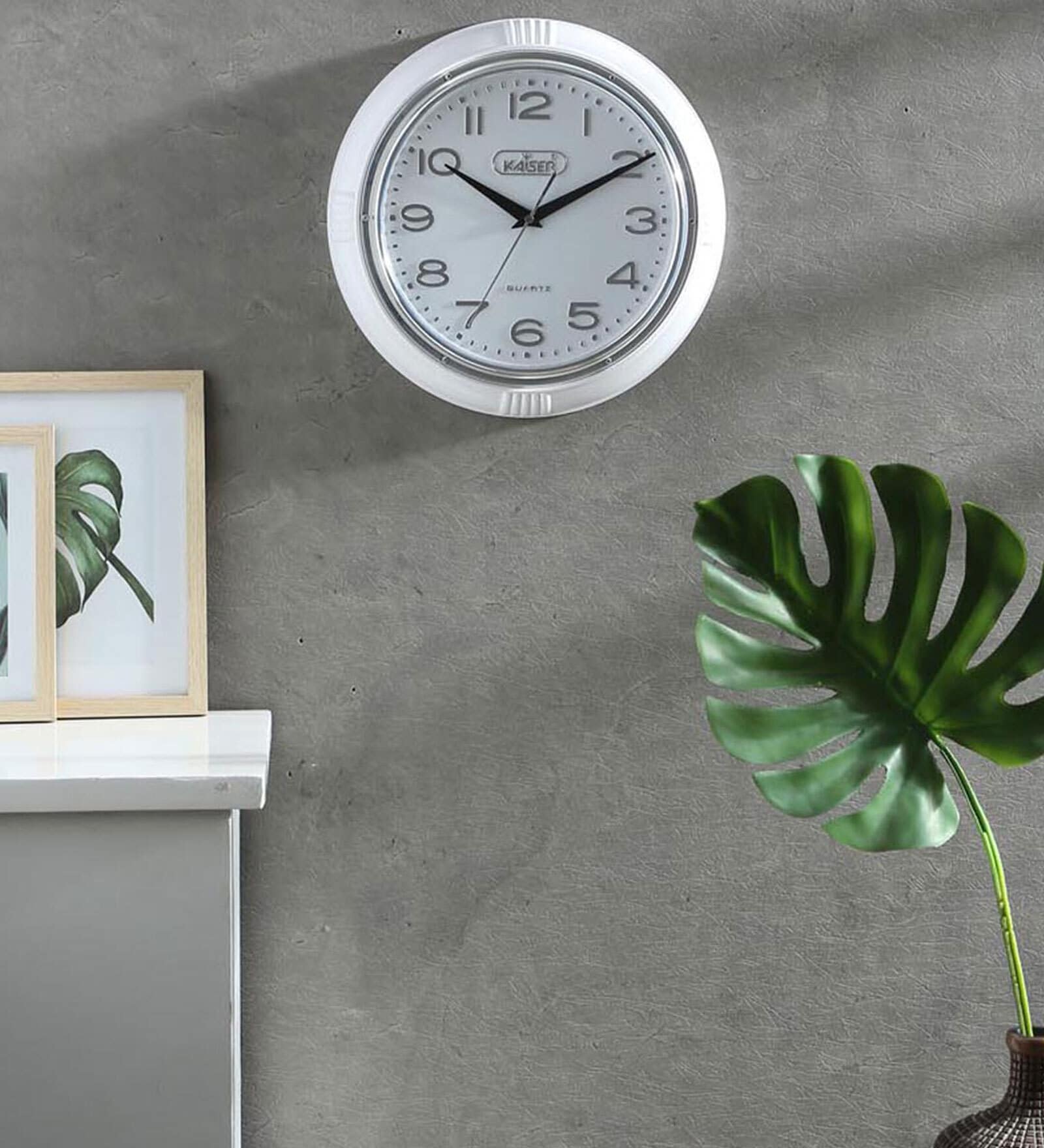 Buy White Plastic Wall Modern Wall Clock at 28% OFF by Kaiser | Pepperfry