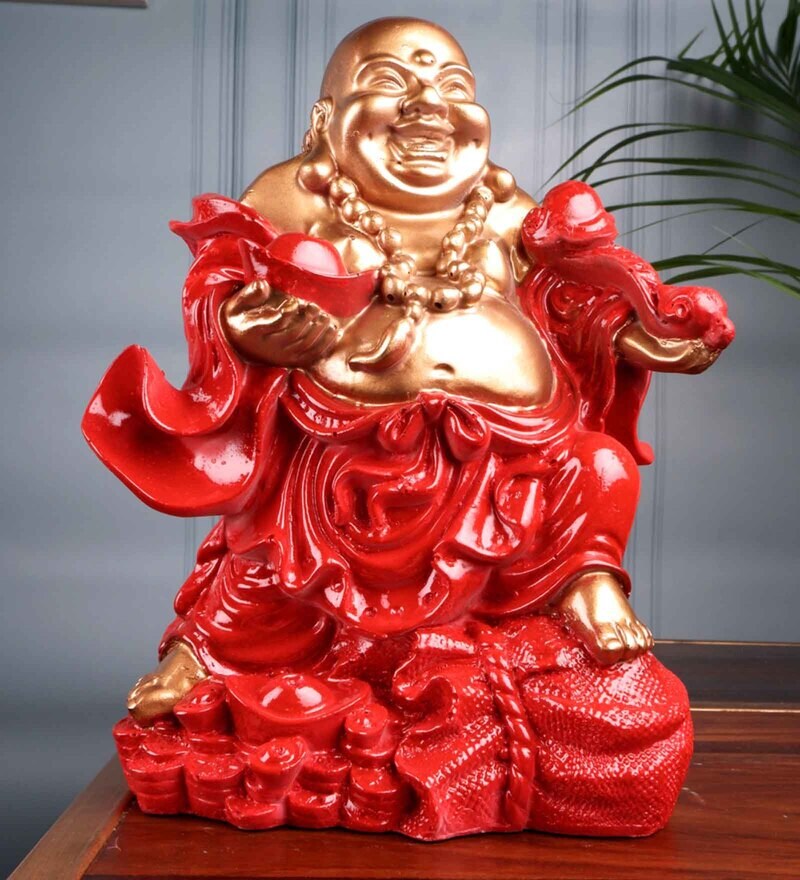 Red And Gold Happy Buddha