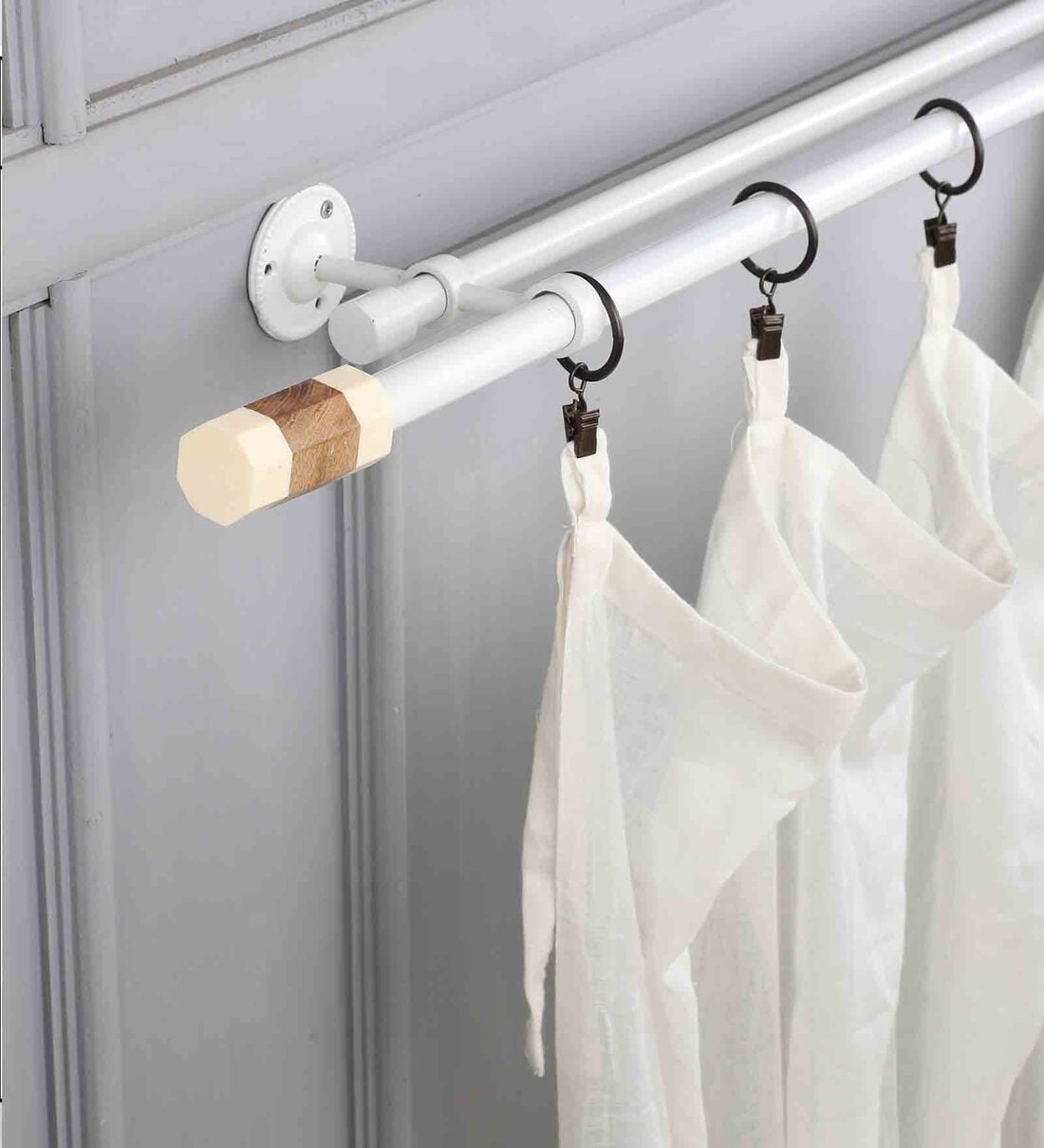 Buy Premium 19mm Iron Curtain Rod with Marble Finial by TheDecorMart at ...