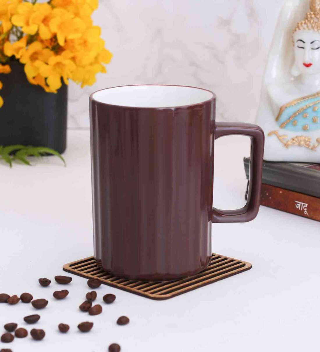 Buy Premium 320ml Brown Ceramic Coffee Mug at 17% OFF by Clay Craft | Pepperfry