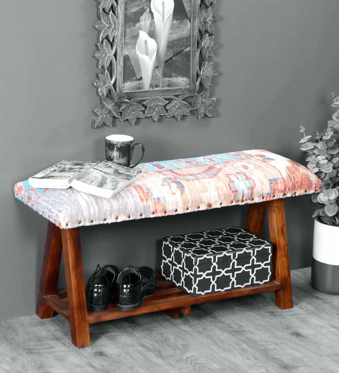 Buy Printed Bench in Multi Colour at 9% OFF by Natural Furnish | Pepperfry