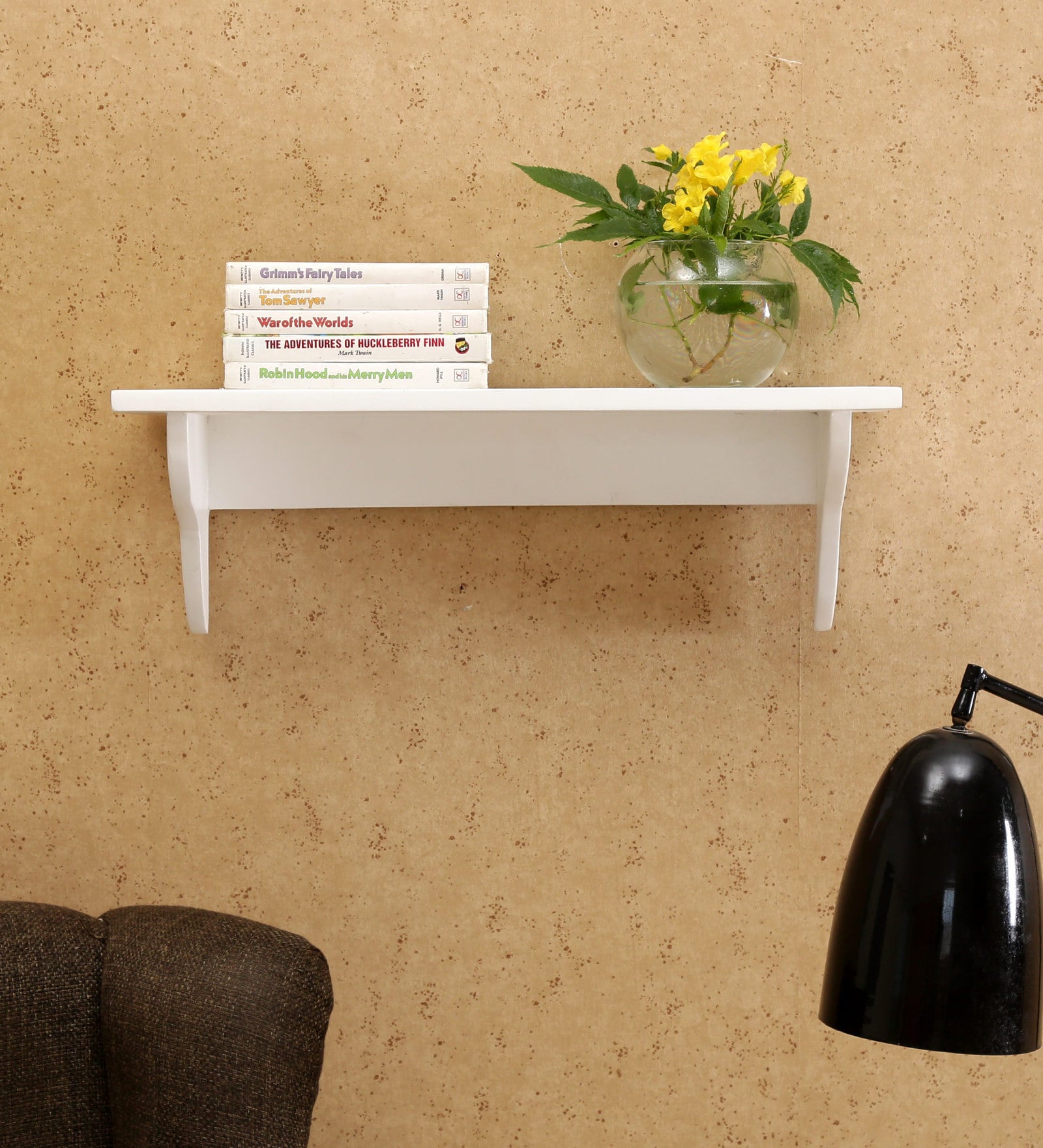 Buy Provencal Solid Wood Floating Wall Shelf - Amberville By Pepperfry ...