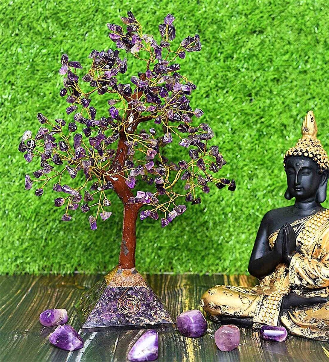Buy Purple Quartz Stone Fortune Crystal Tree Showpiece at 23% OFF by ...
