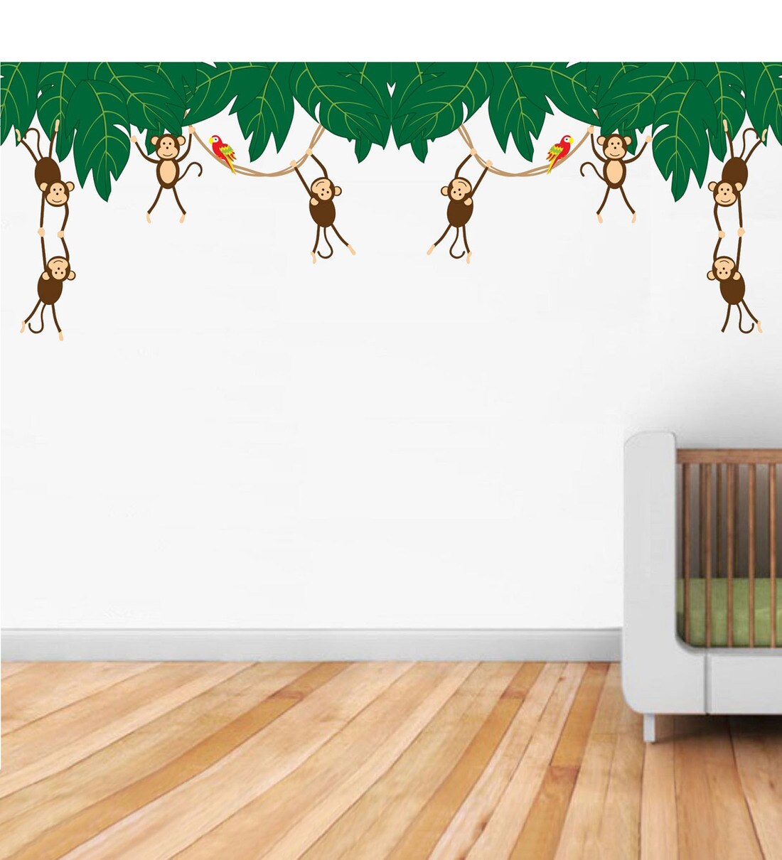 Buy Pvc Vinyl 63 X 24 Inch Hanging Monkeys Wall Sticker at 29% OFF by ...