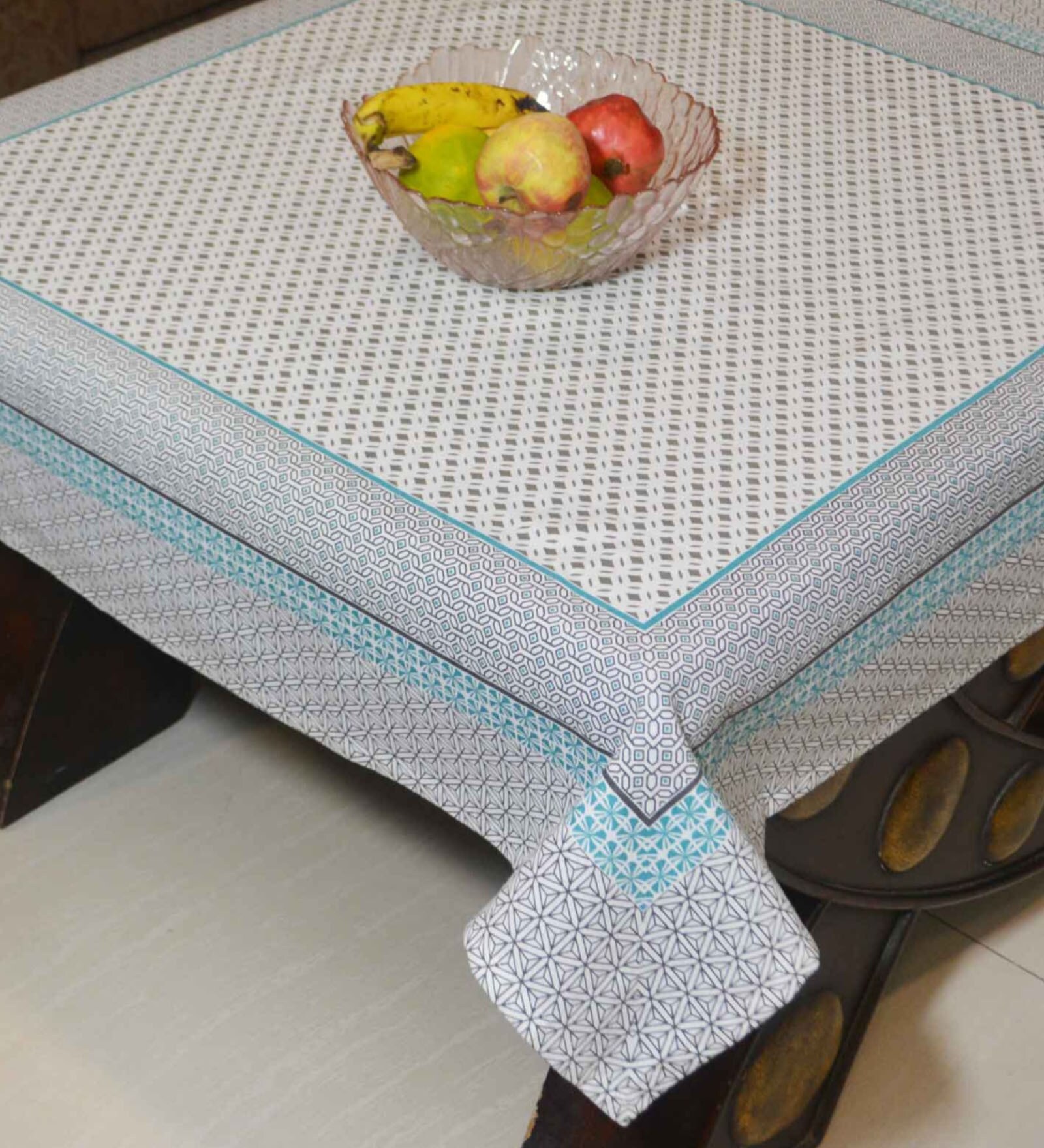 Buy R home Printed Cotton Table Cover, Multicolour, 100 x 100 CM by R ...