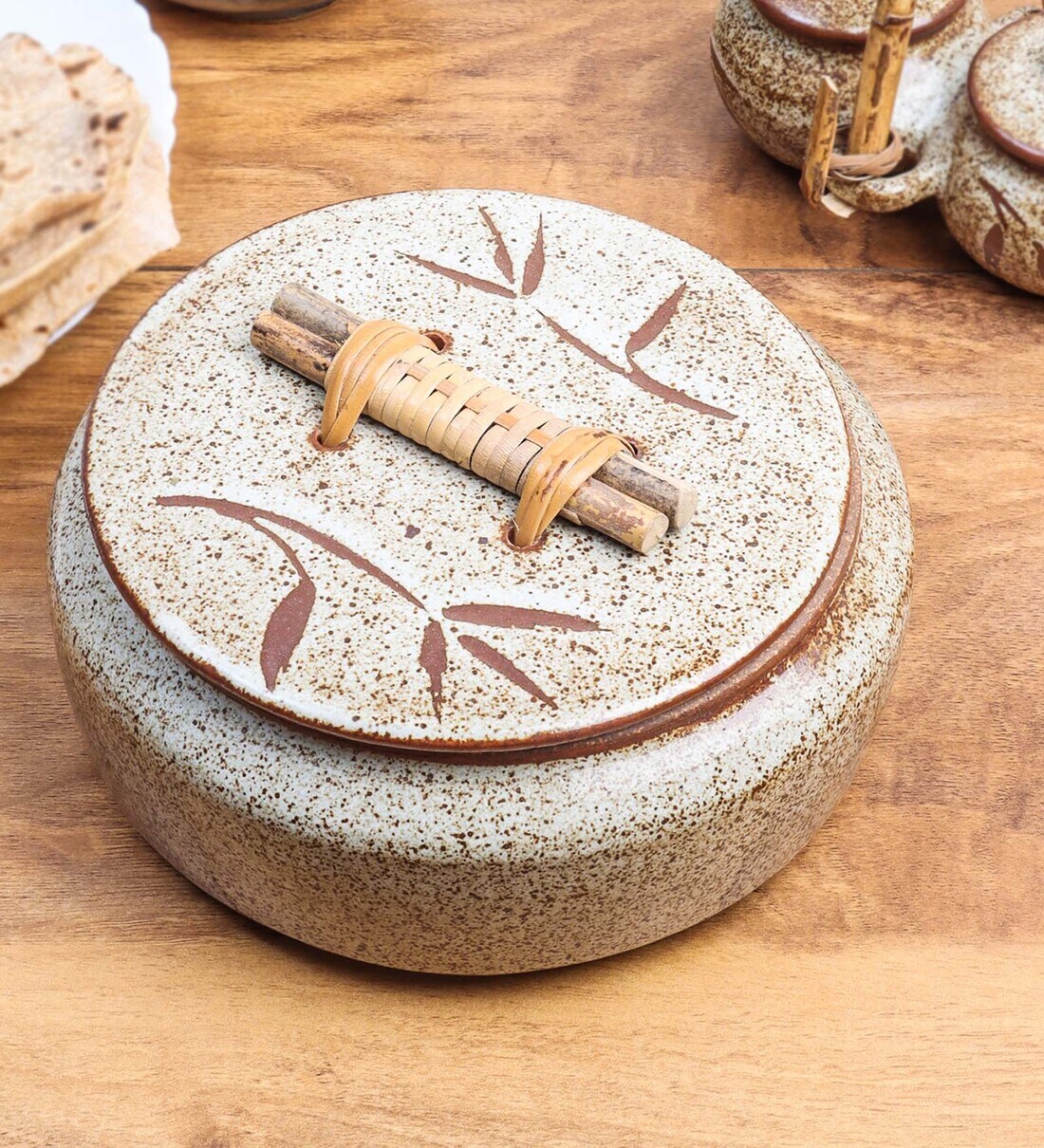 Buy Rasoi 600ml Ceramic Roti Casserole by Nakshikathaa at 42% OFF by ...