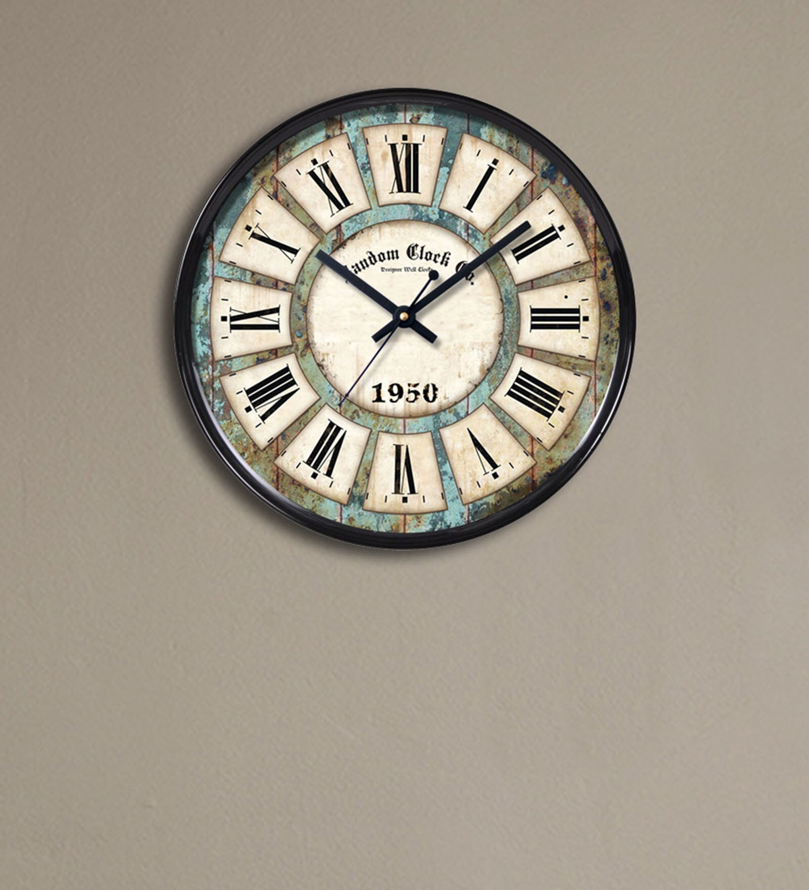 Buy Black Plastic Aesthetic Vintage Wall Clock Online - Vintage Wall ...