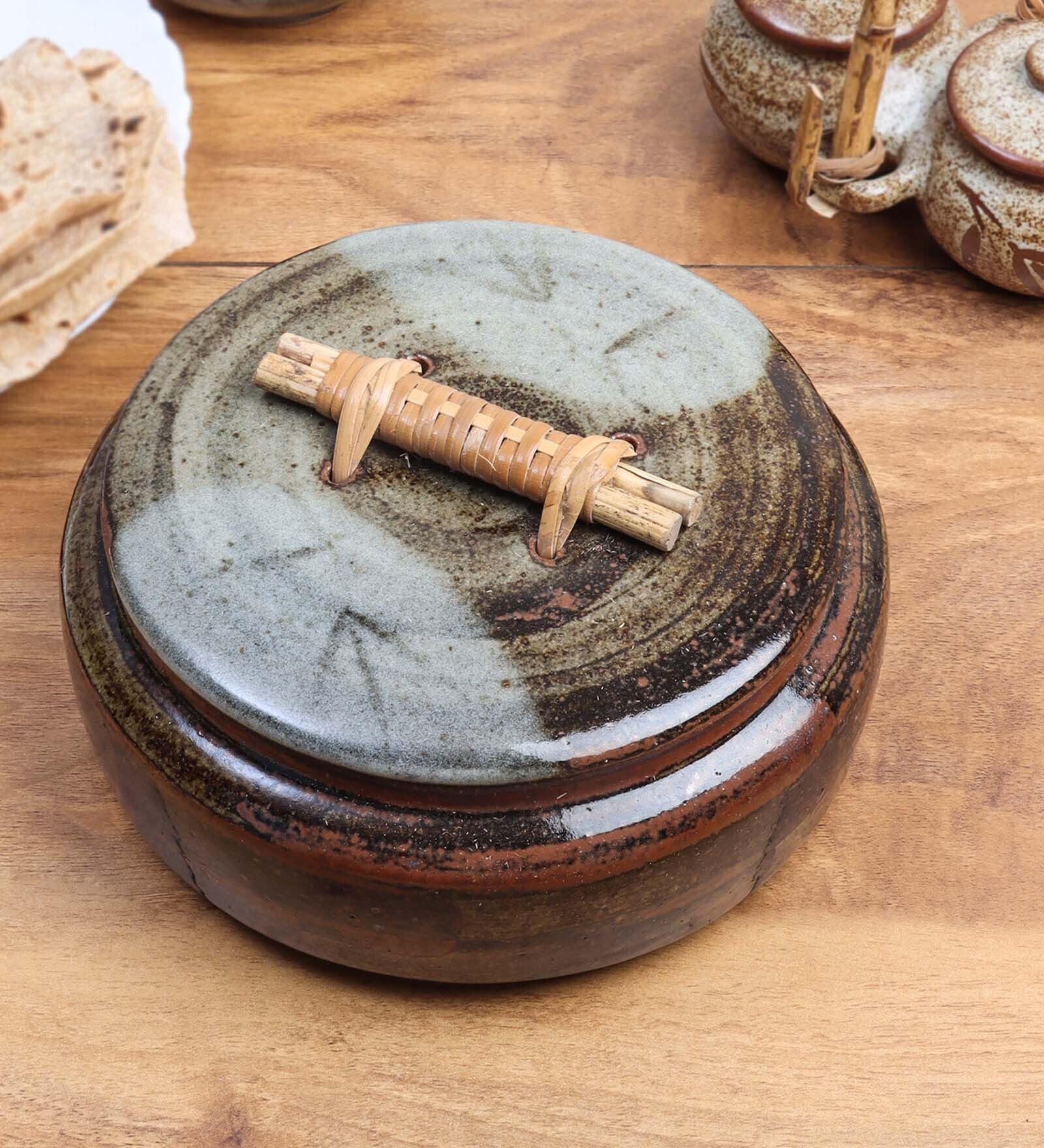 Buy Rasoi 600ml Ceramic Roti Casserole by Nakshikathaa at 42% OFF by ...