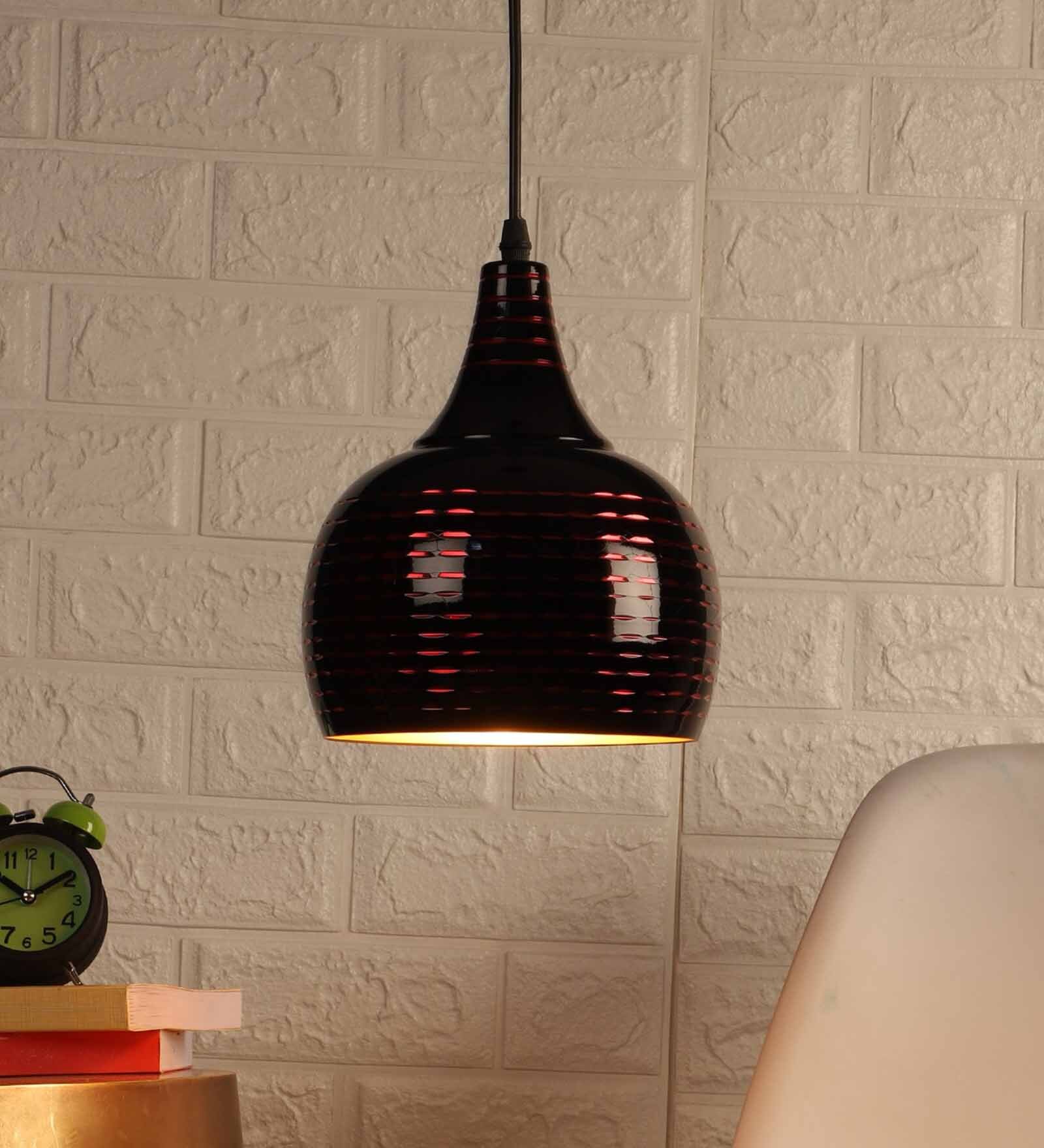 Buy Raven Black Metal Hanging Light By Eliante By Jainsons Lights at 49 ...