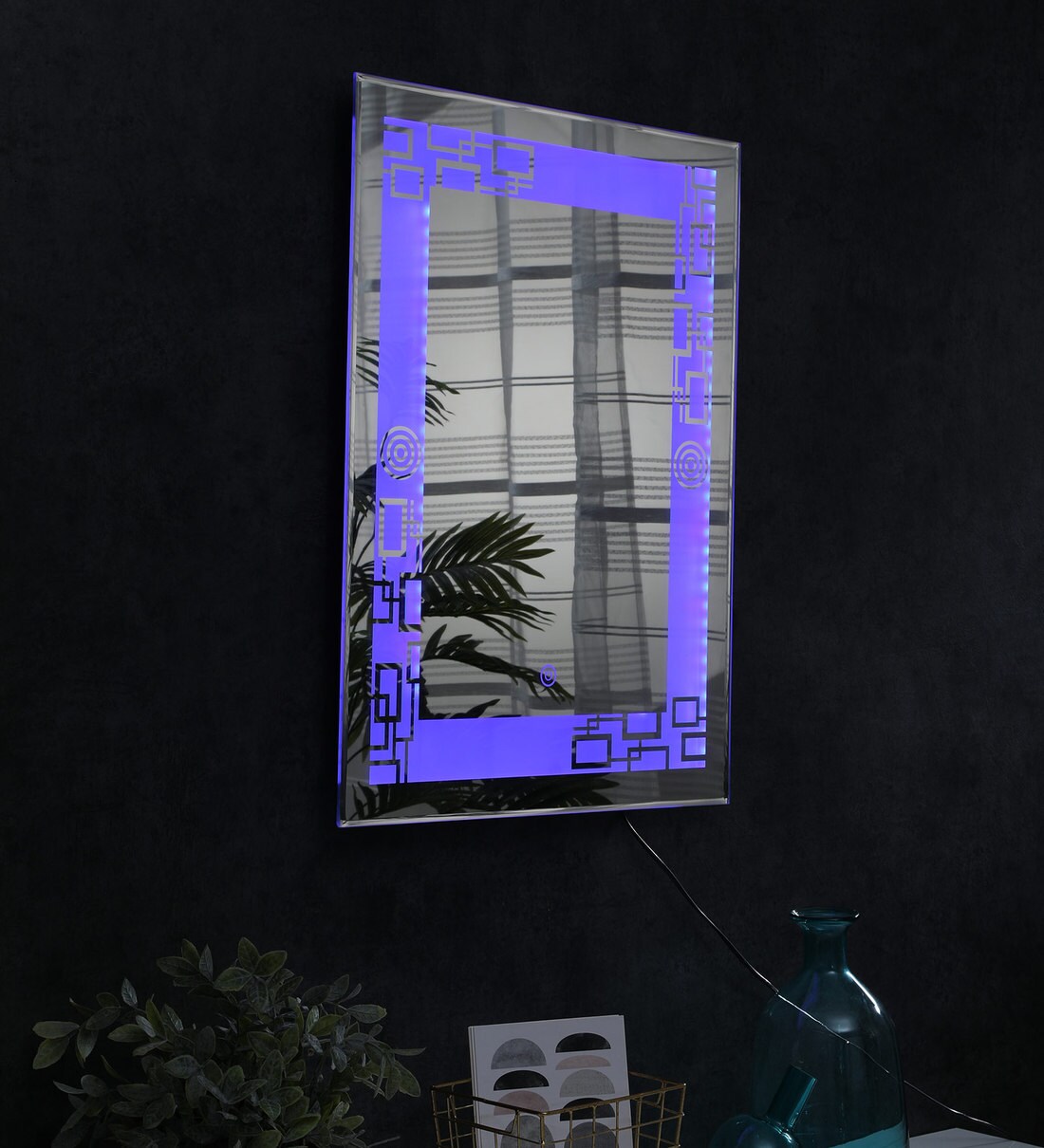 Buy Blue Glass Classic LED Mirror Online - LED Mirrors - Mirrors - Home ...