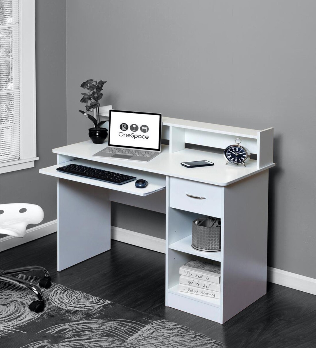 Buy Computer Table in White Colour by Sovereign Furniture Online ...