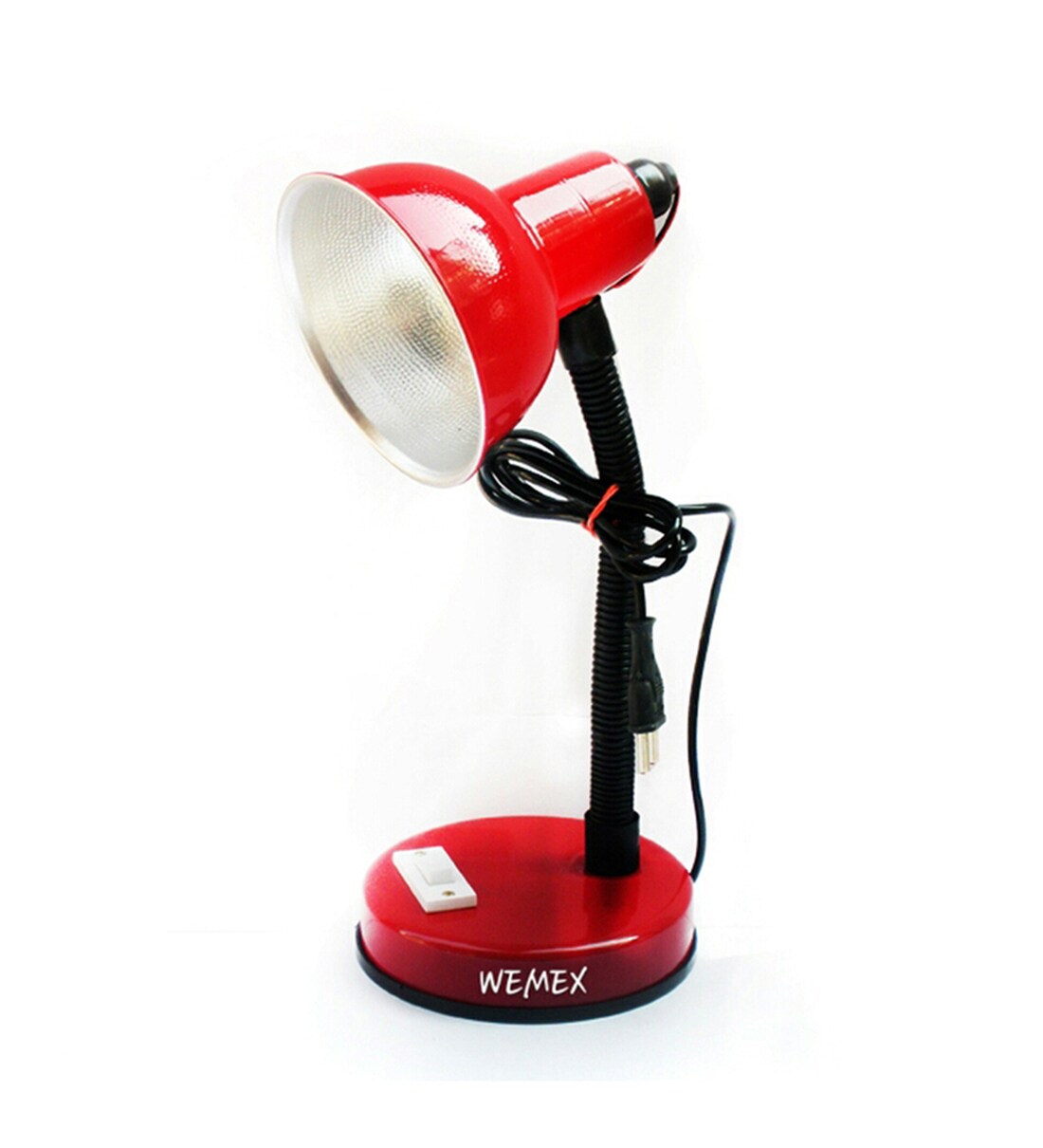 Buy Red Aluminium Shade Study Lamp with Red Base by Wemex at 31% OFF by ...