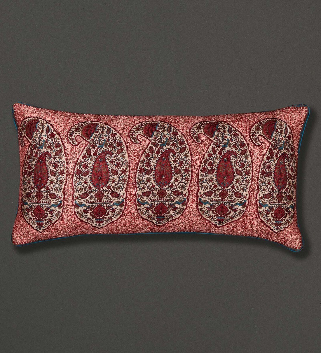 Buy Red Kalash Rectangle 24 X 12 Cushion Covers With Filler By Ritu ...