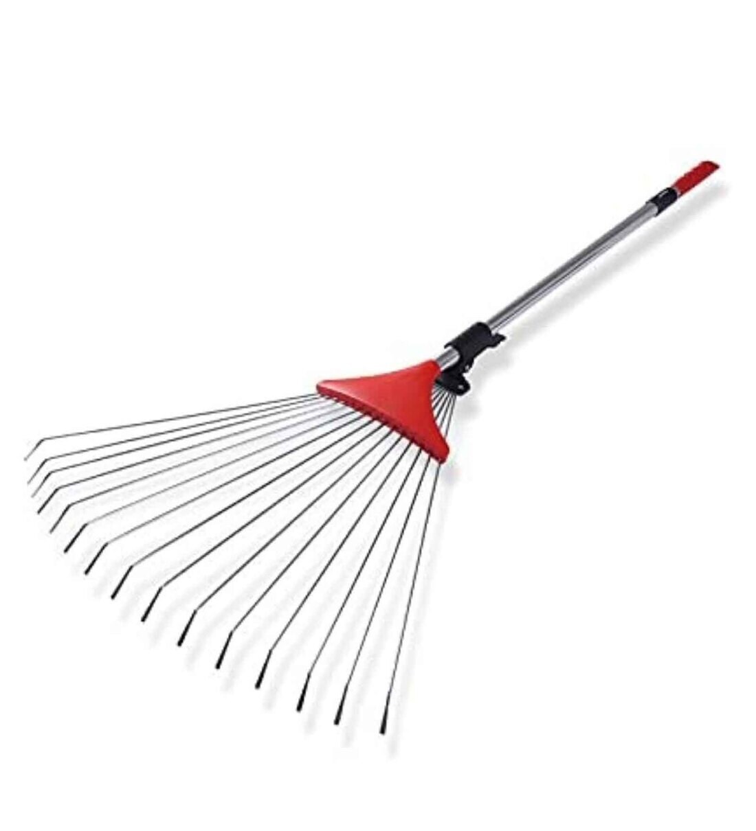 Buy Red Metal Rake with Expandable Handle and Adjustable Foldable Head ...