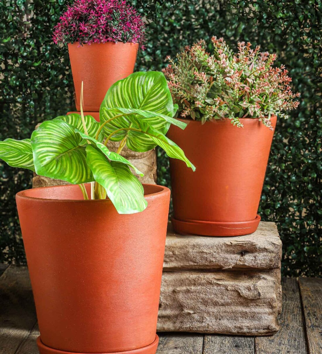 Buy Red Terracotta Cone Planter Set at 44% OFF by THE HANDICRAFTIAN ...