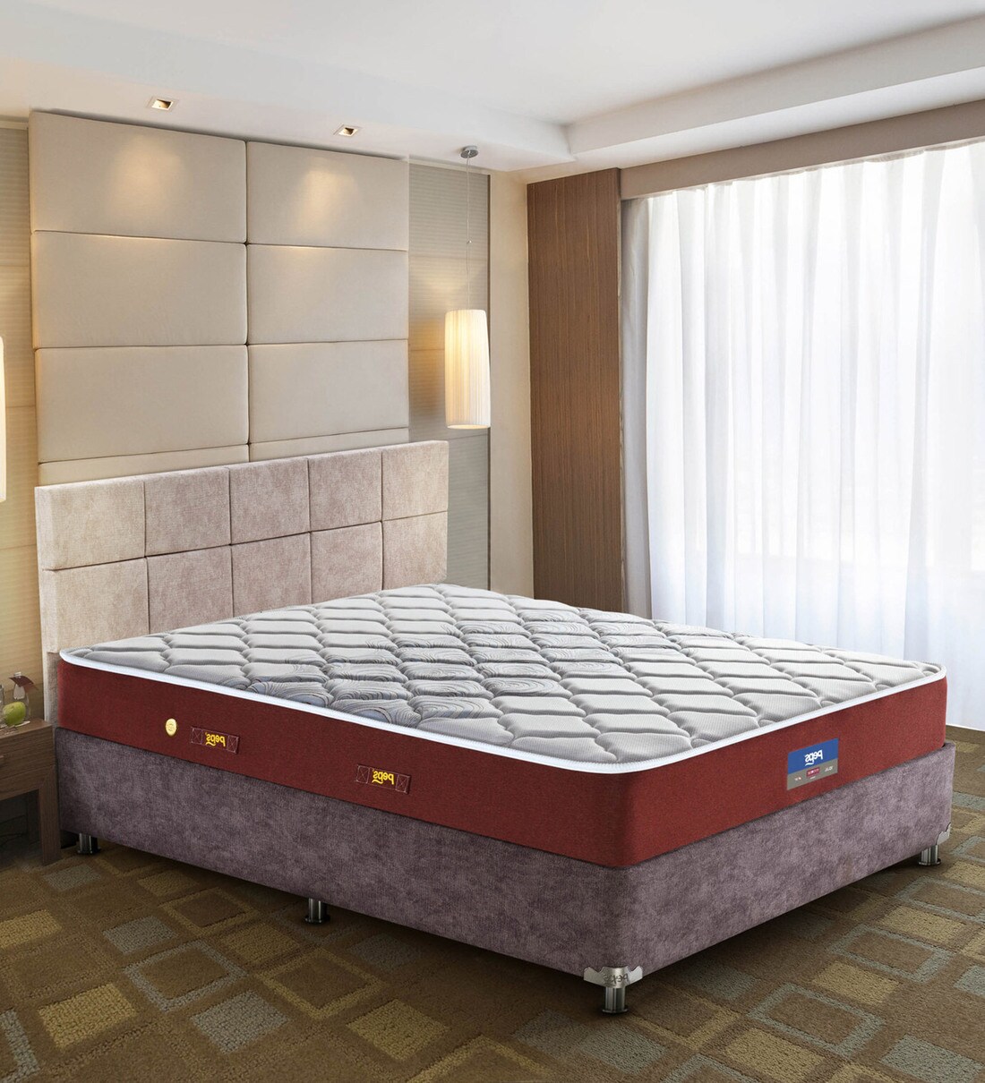 Buy Restonic Geneva Normal Top Reversible 8 Inch Bonnell Spring King ...