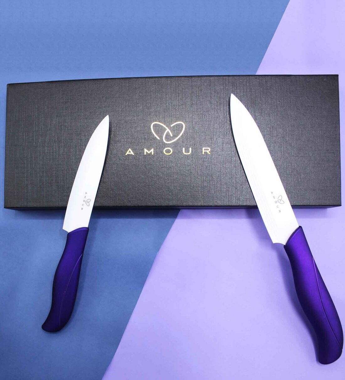 Buy Metallic Purple Ceramic (Set of 2) Kitchen Knife at 59% OFF by ...