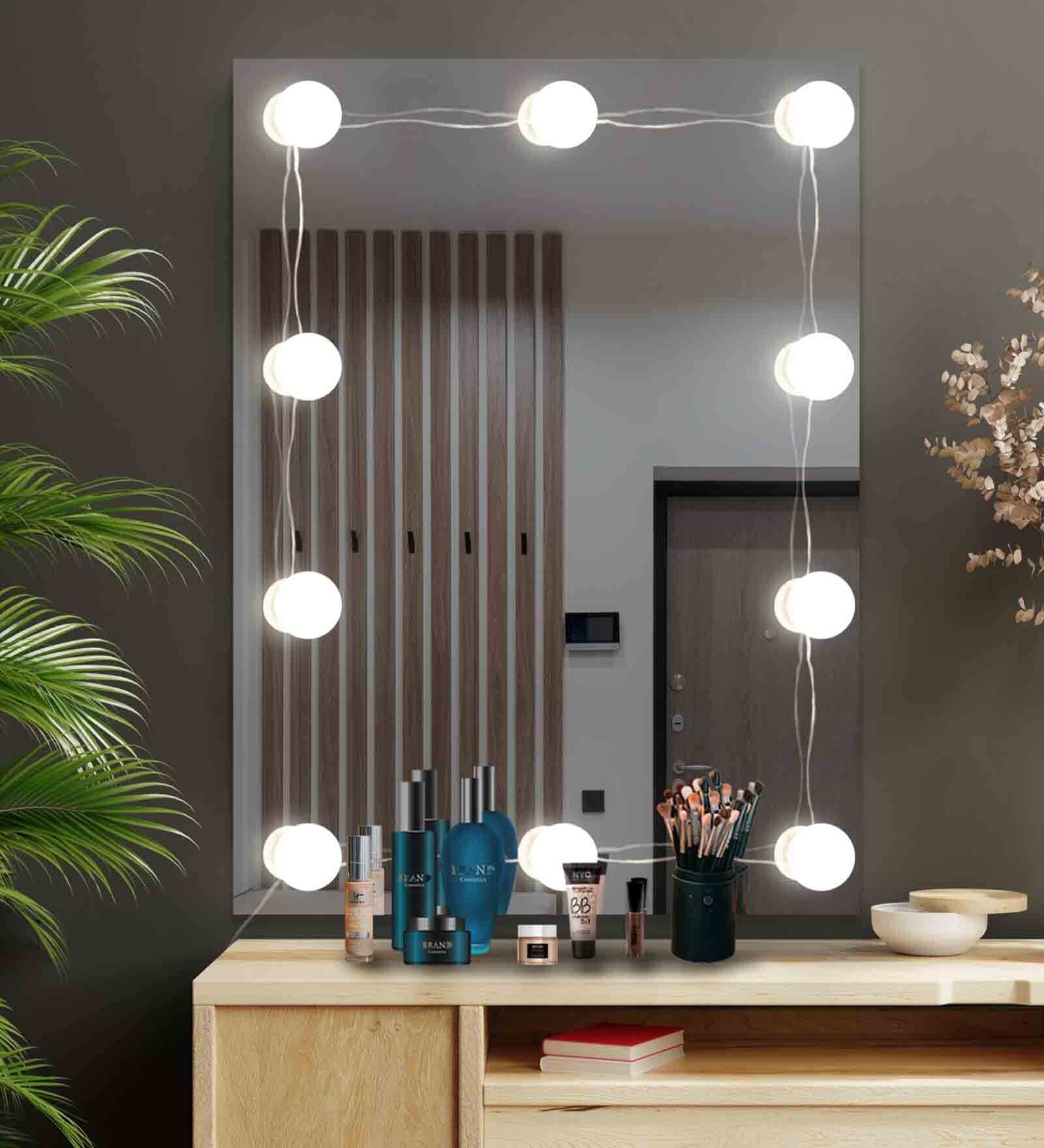 Buy Rectangular Led Makeup Vanity Mirror 24 X 18 Inch Online - LED ...