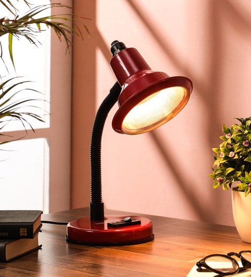 Buy Century Red Adjustable Study Lamp With Aluminium Base By ...
