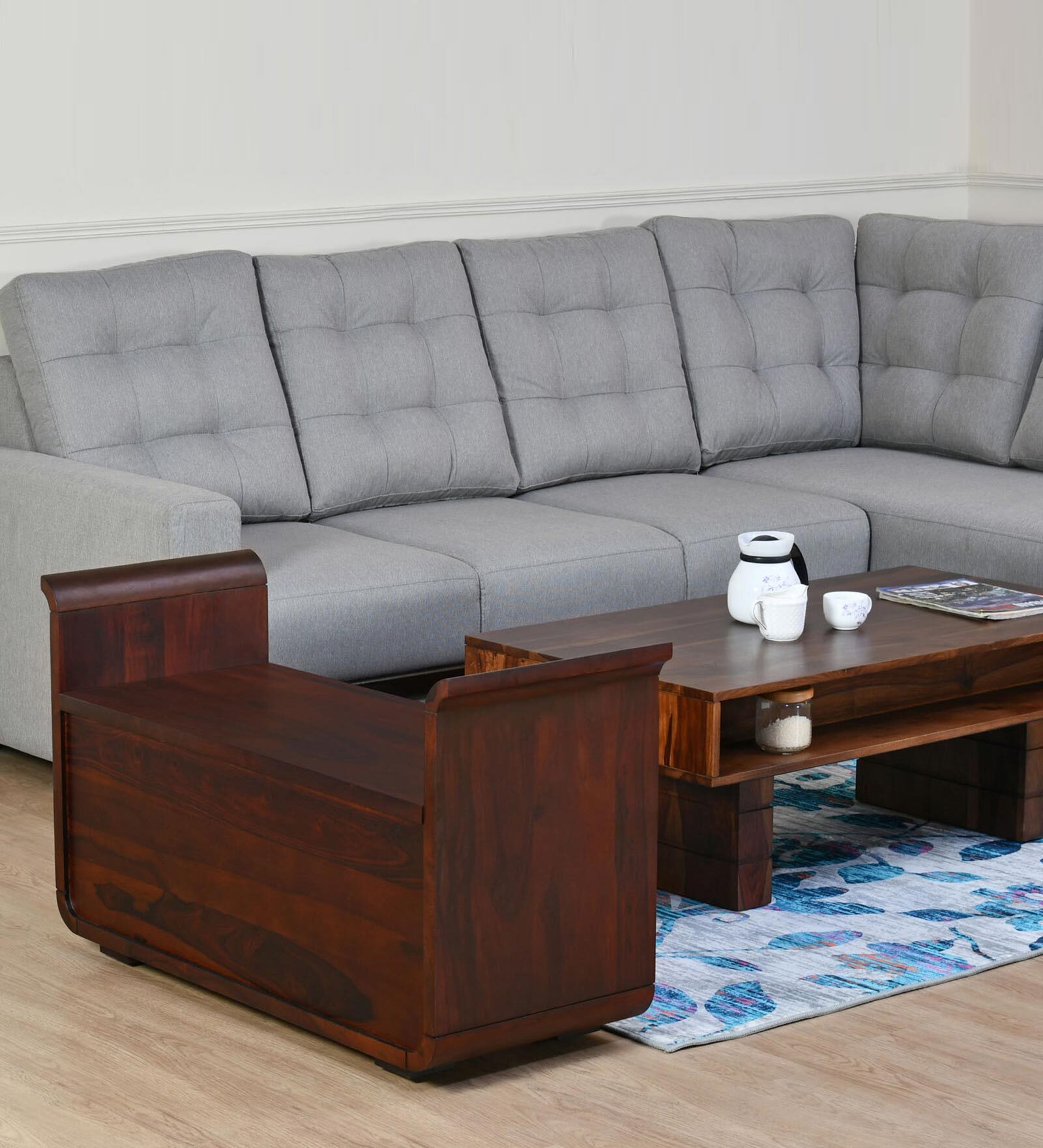 Buy Rio Recamier With Storage In Country Light Colour Online ...