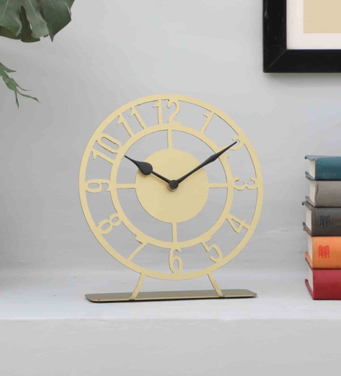 Buy Roman Gold Shirley Iron Table Clock Online - Table Clocks - Table ...
