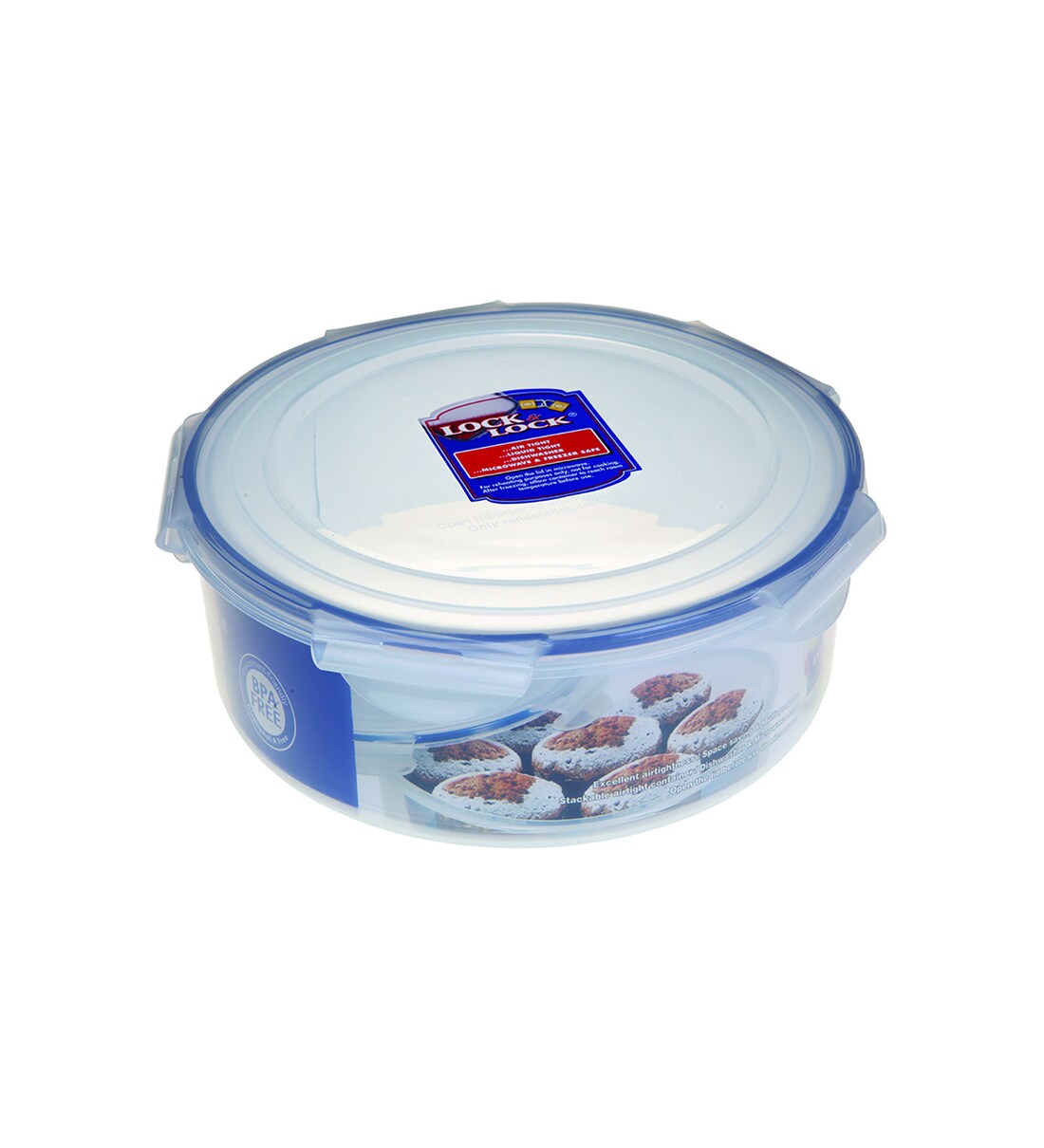 Buy Round 3 Litres Transparent Plastic Airtight Food Storage Container ...