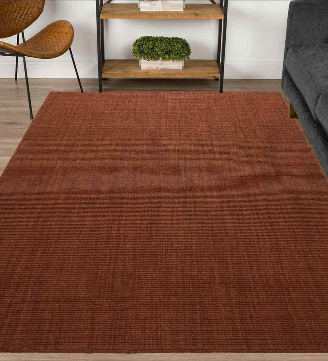 Buy Rust Abstract Wool & Jute 5 x 7 Feet Hand Woven Carpet by Kaleen India at 20% OFF by KALEEN ...