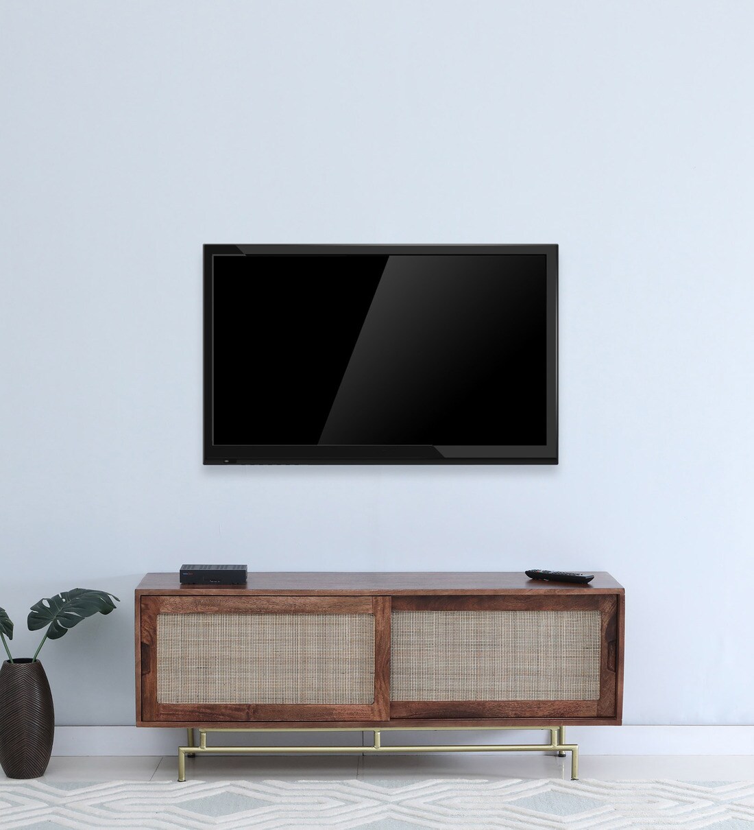 Buy Sabro Solid Wood TV Cabinet for TVs upto 55\ in Tubbaq Finish at 17 ...