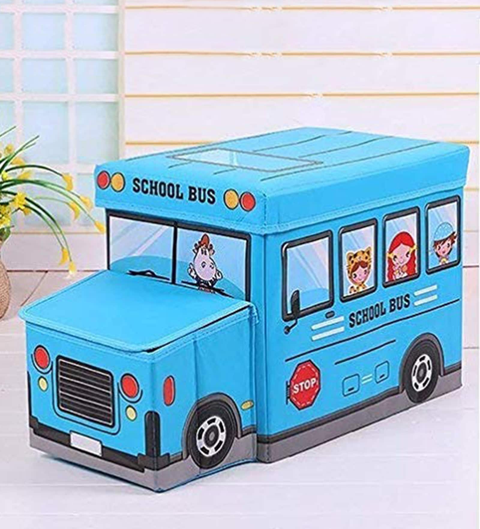 Buy School Bus Kids Storage Box in Blue at 23% OFF by Muren | Pepperfry