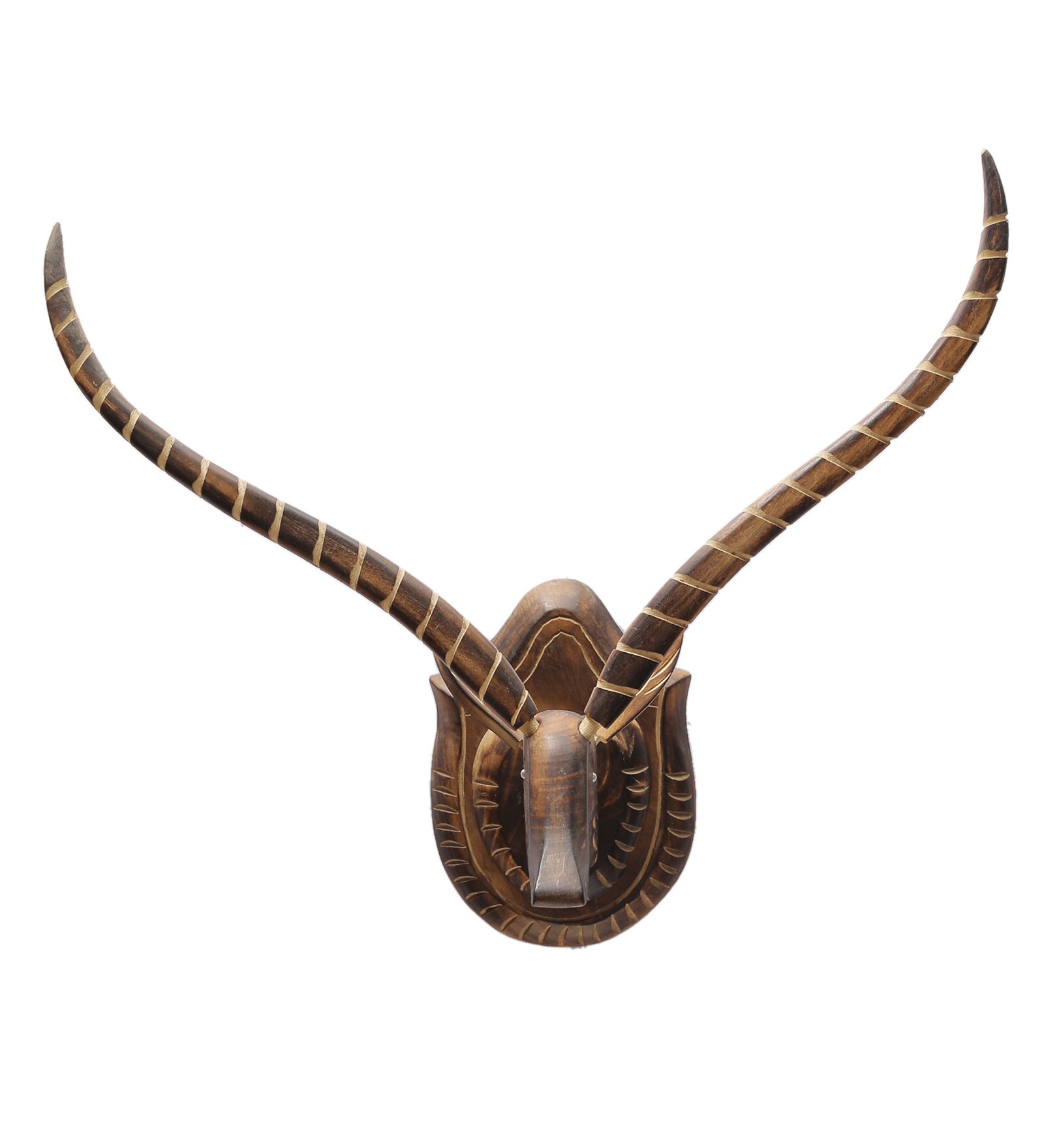 Buy Shilpi Brown Mango Wood 20 x 4 x 19 Inch Wall Hiran Face Online ...