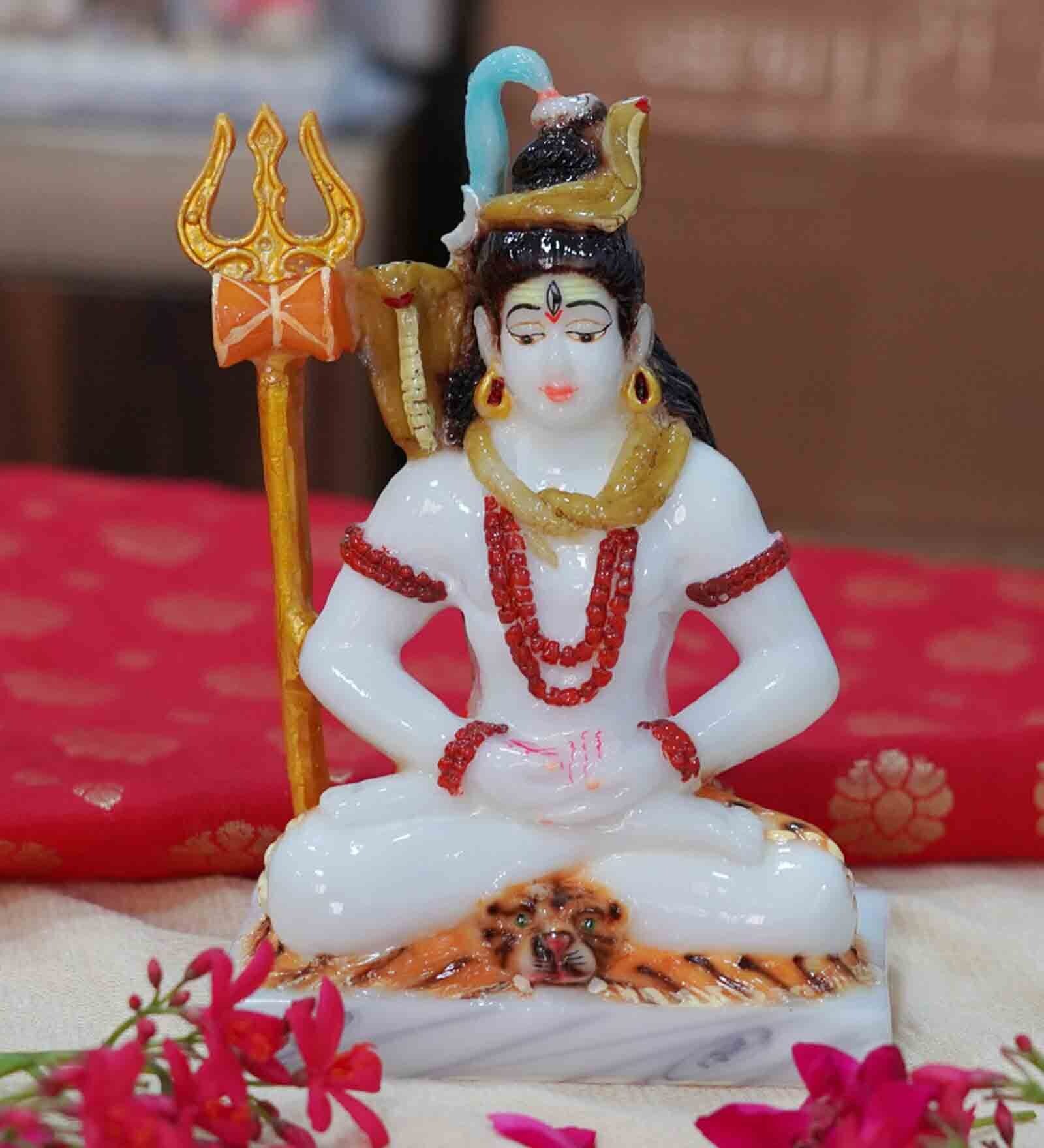 Buy Shiv Ji Handpainted Idol at 35% OFF by Chaque Decor | Pepperfry