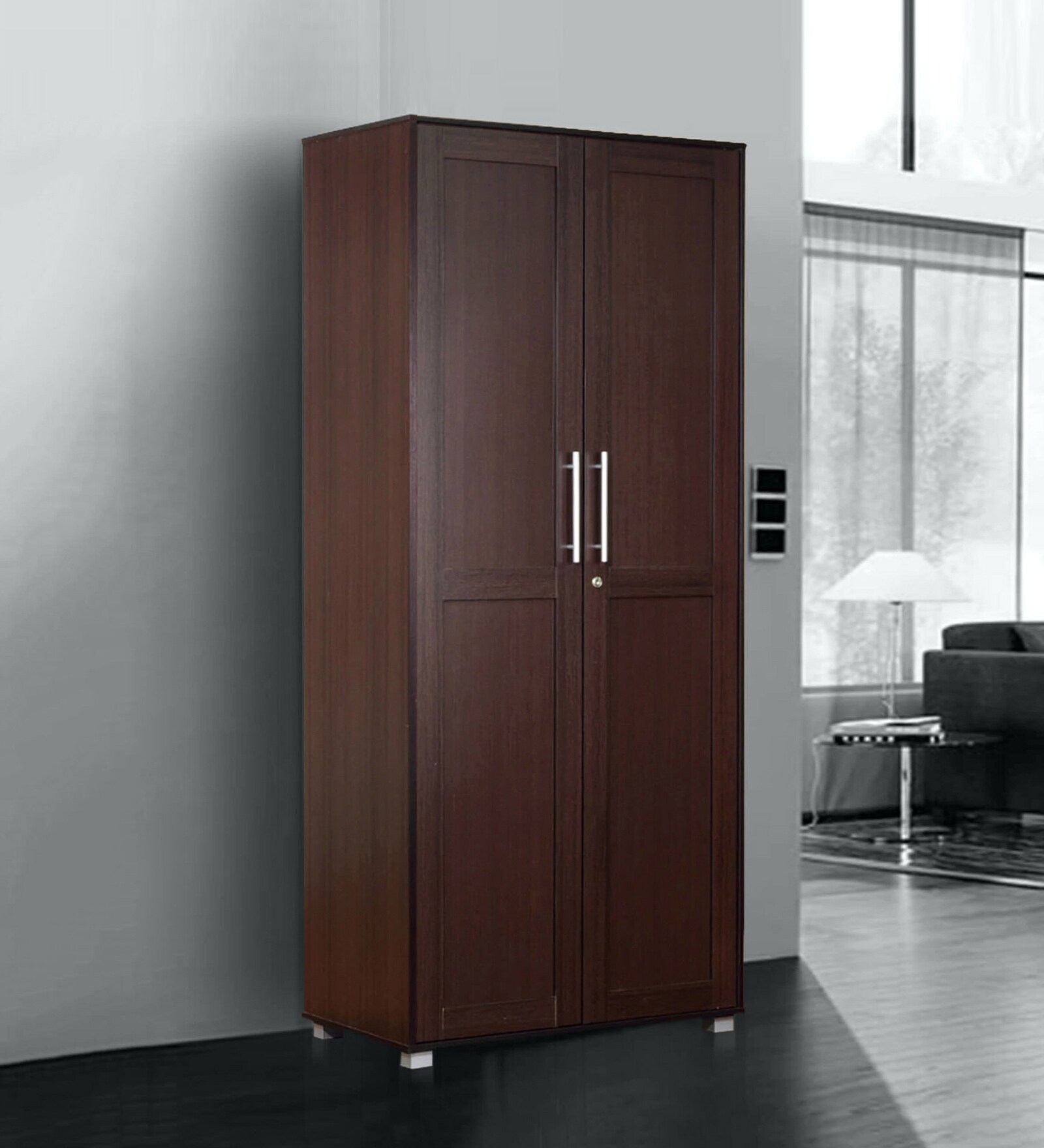 Buy Shou 2 Door Wardrobe in Brown Finish at 26% OFF by Mintwud from ...