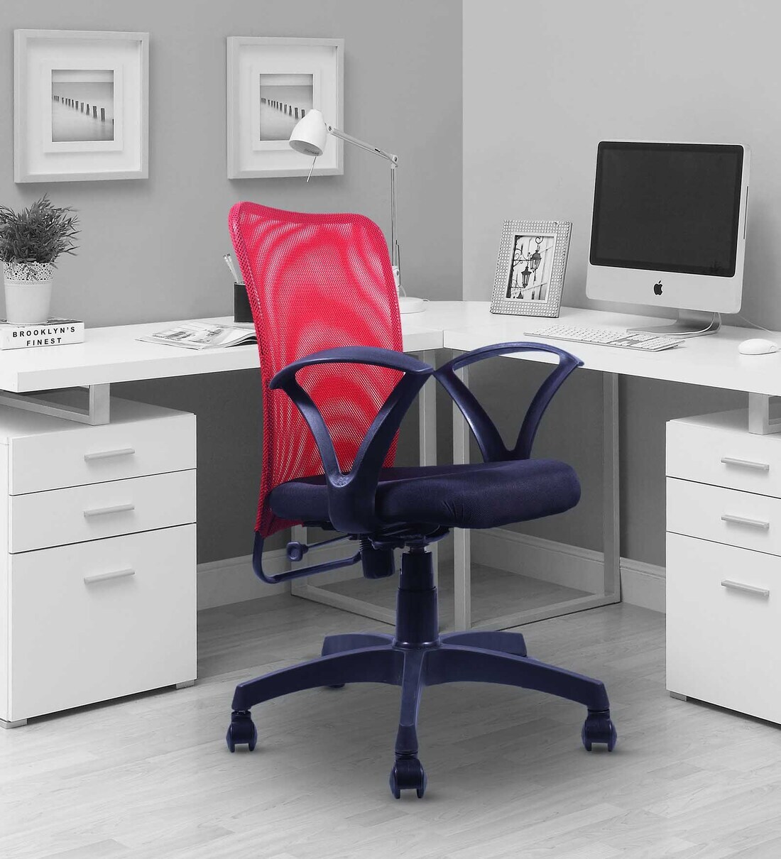 Buy Sigma Breathable Mesh Ergonomic Chair in Red Colour Online ...