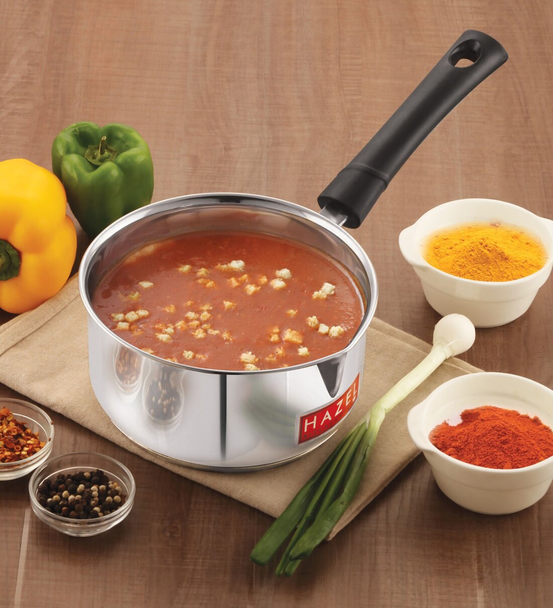 Buy Silver Aluminium Induction Base 1.3 Ltrs Sauce Pan by Hazel Online ...