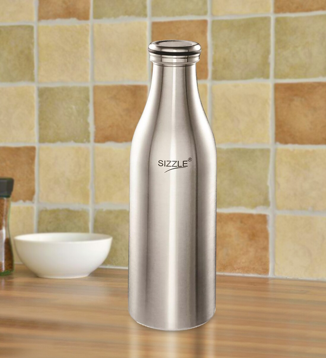 Buy Sizzle Silver 750 ML Stainless Steel Fridge Water Bottle Online ...