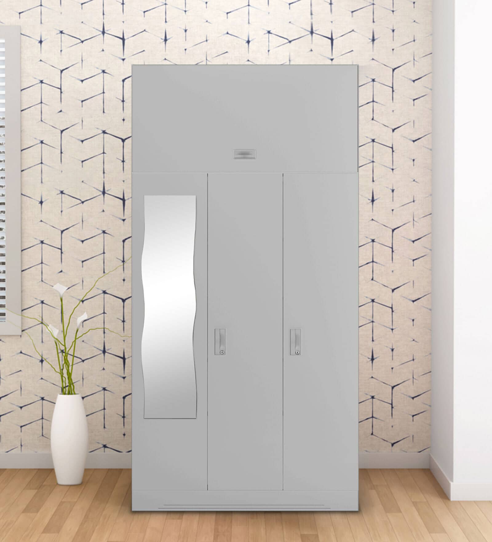 Buy Slimline Metal 3 Door Almirah in Royal Ivory Colour at 15% OFF by ...