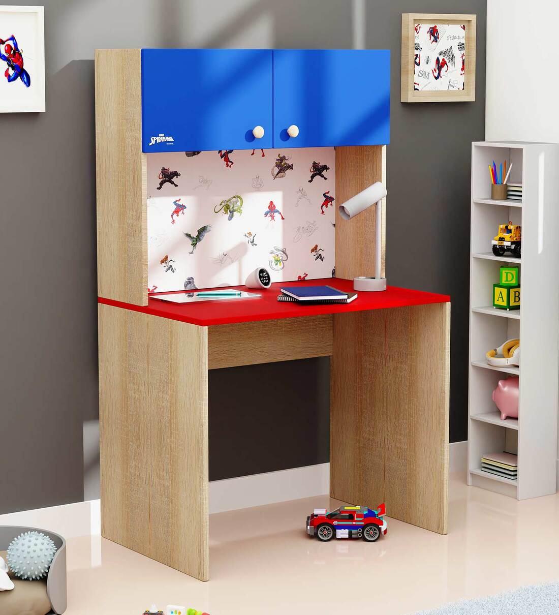 Buy Smooth Sail Spiderman Kids Study Table in Oak Finish at 30% OFF by ...