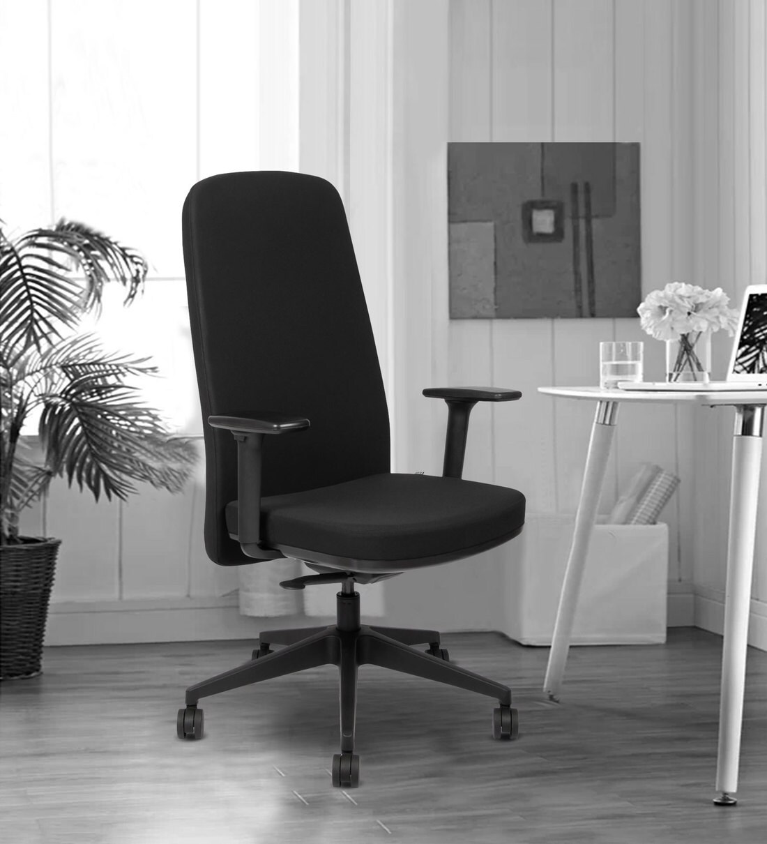 Buy SOS Aura High Back Ergonomic Chair in Black Colour Online ...