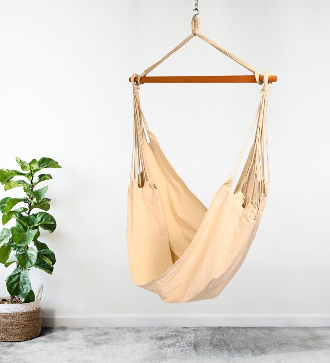 Buy South Fabric Swing in Natural Colour at 14% OFF by Hang it | Pepperfry