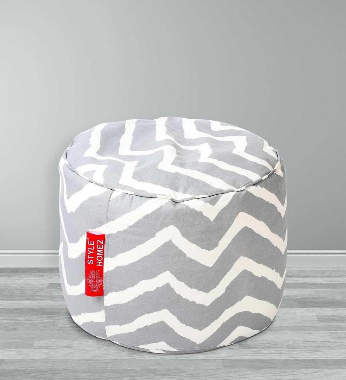 Buy Striped Fabric Pouffe in Multi Colour at 20% OFF by Style HomeZ ...