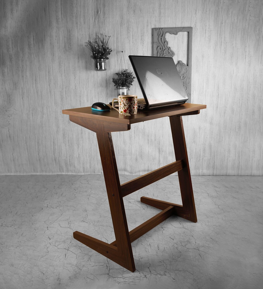 Buy Cosmo Writing Table in Walnut Finish Online - Contemporary Writing ...