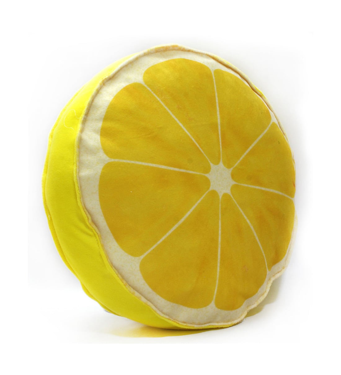 Buy Yellow Velvet 16 x 16 Inch Lemon Fruit Slice Cushion Cover with ...