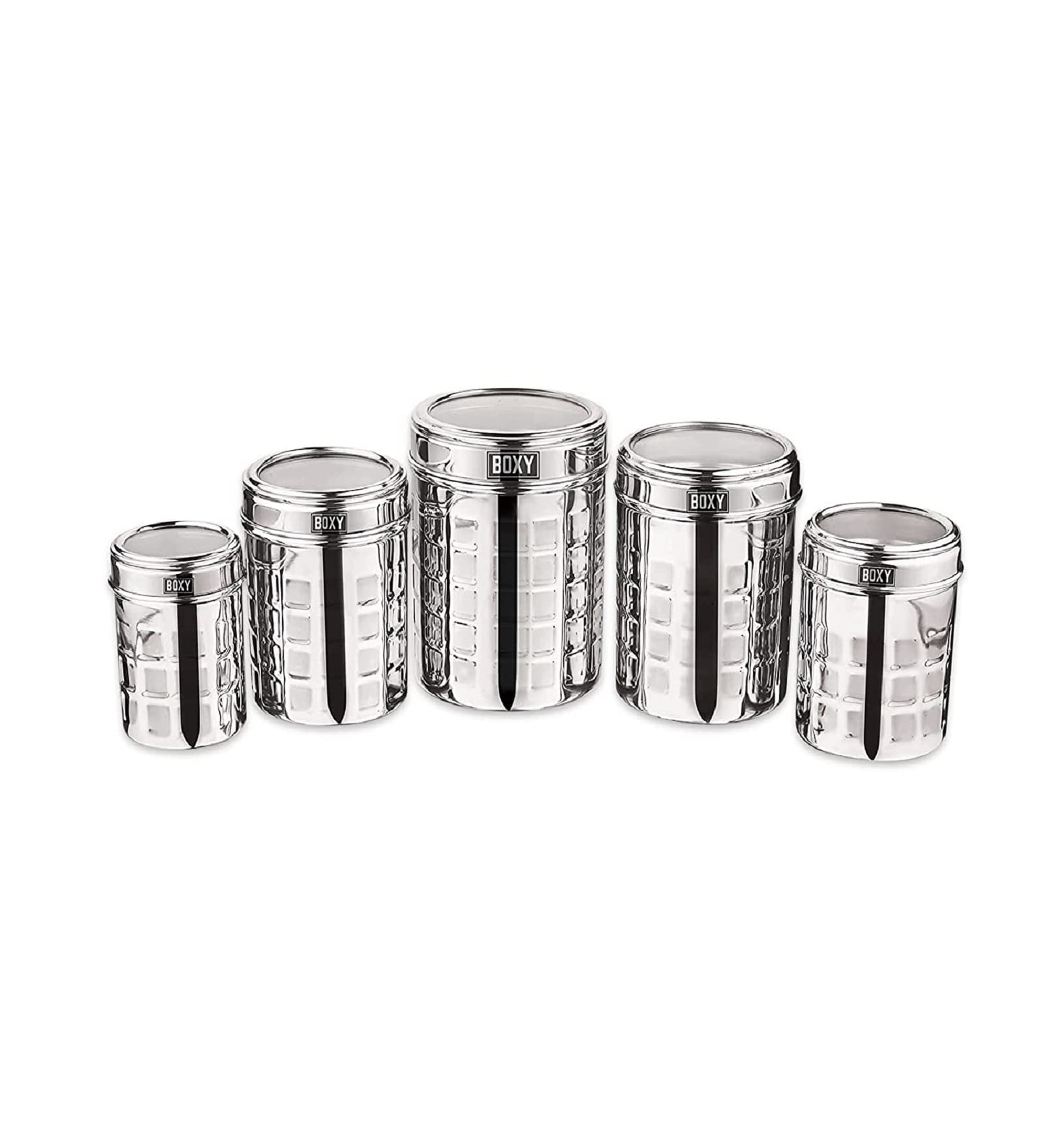 Buy Premium Stainless Steel Kitchen Container Set of 5 By Boxy Home ...