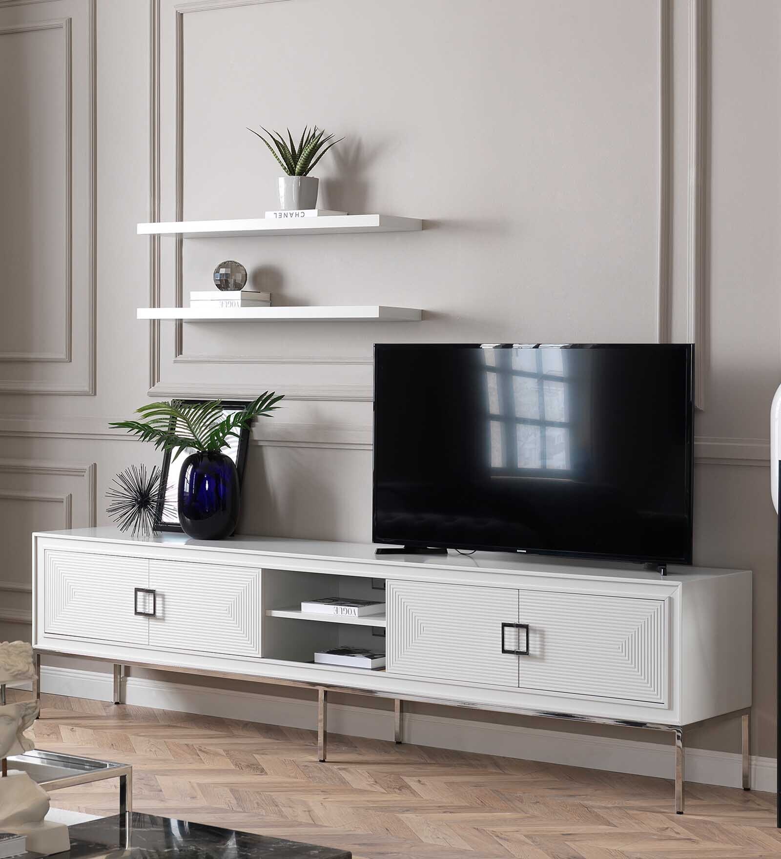 Buy Stella TV Console for TVs in WhiteYol Finish Online - Contemporary ...
