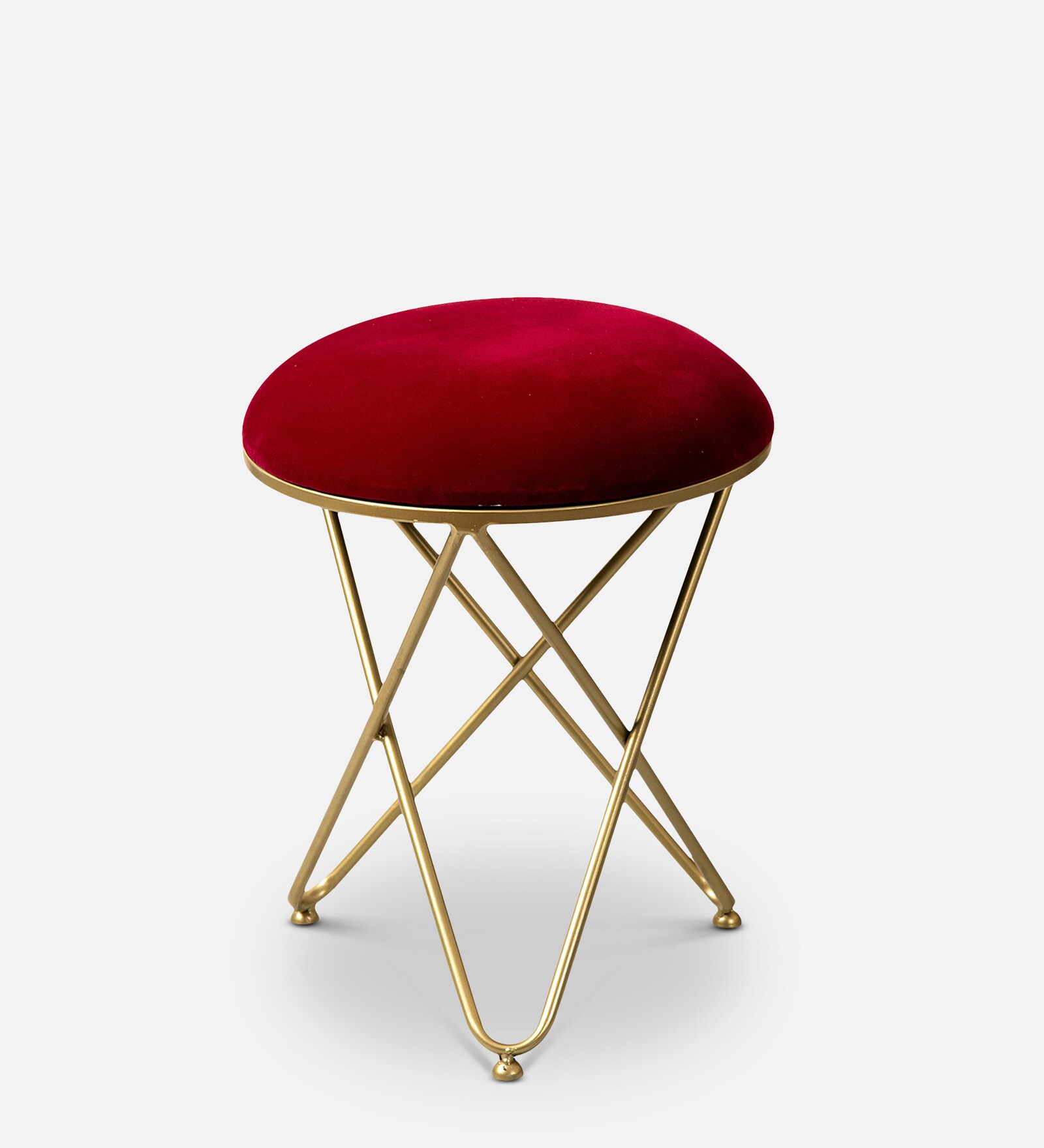 Buy Lush Velvet Seating Stools in Maroon Color at 63% OFF by NestRoots ...