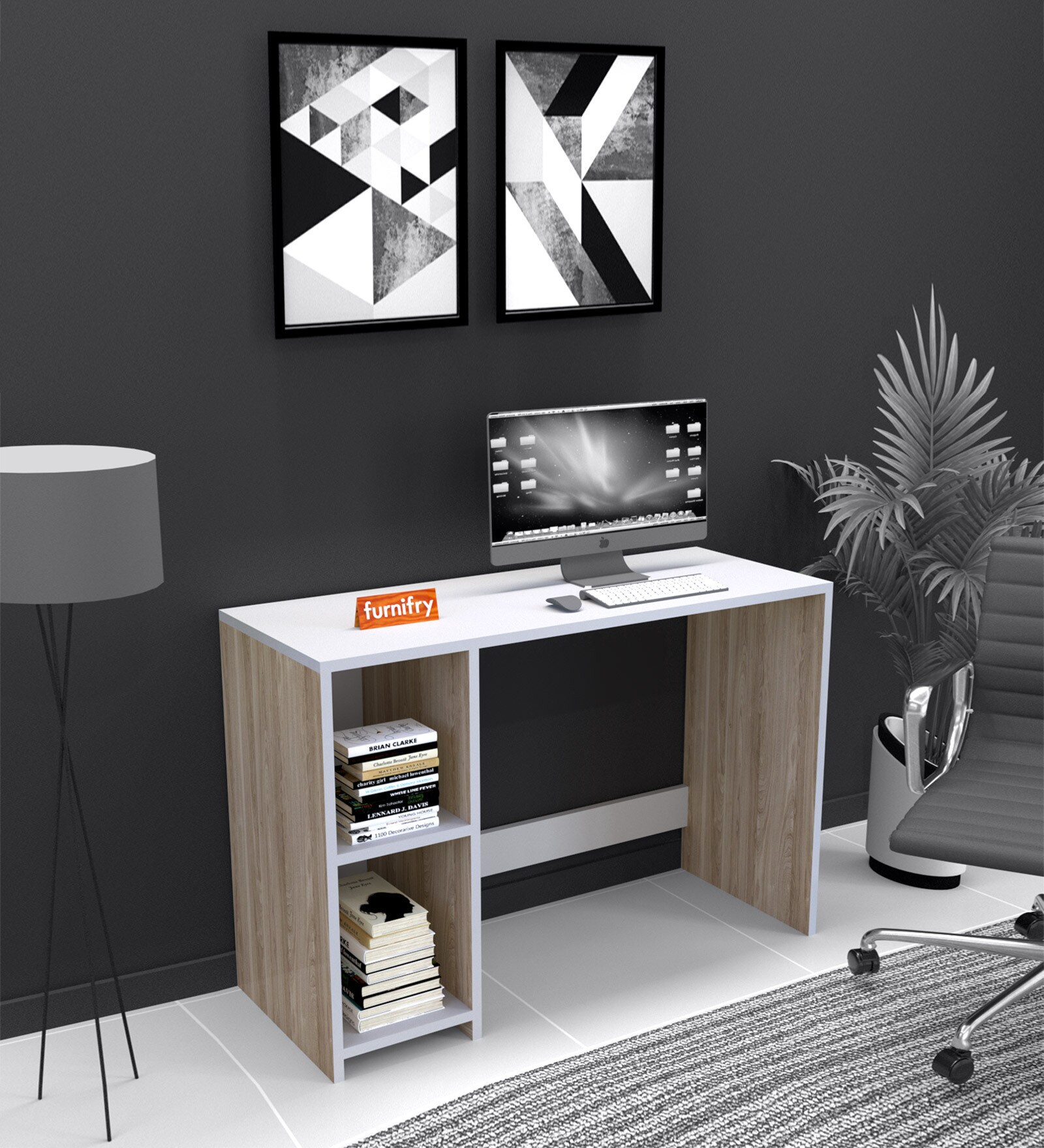 Buy Elegant Multipurpose Study Table in Oak White Colour at 100% OFF by ...