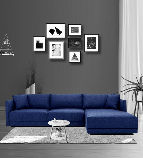 Buy Northern LHS 6 Seater Sectional Sofa In Royal Blue Colour Online ...