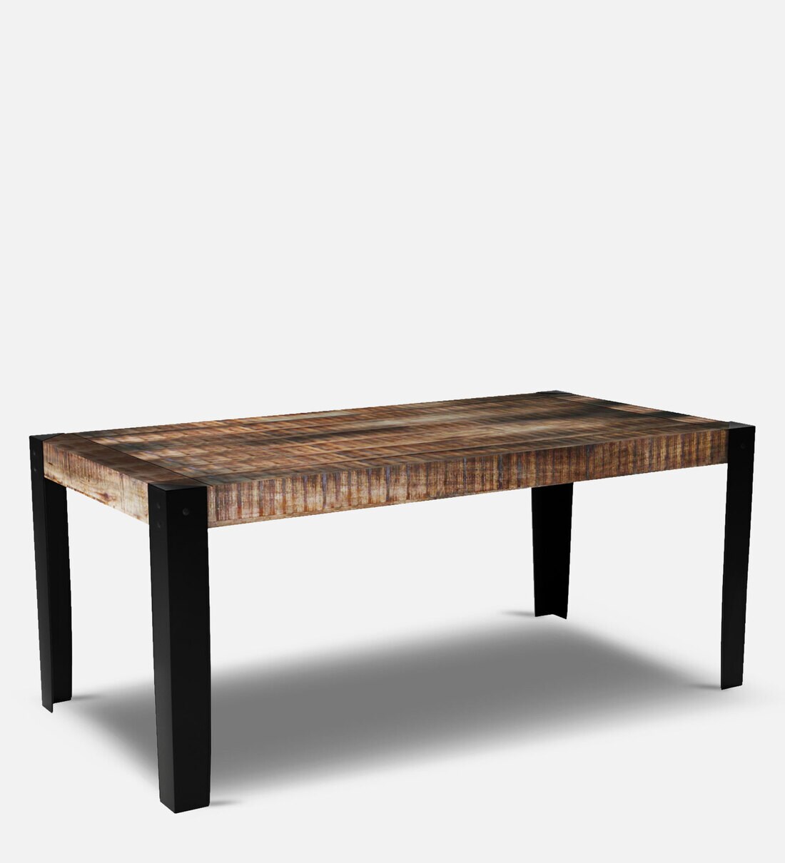 Buy Talon Solid Wood 8 Seater Dining Table in Distress Finish Online ...