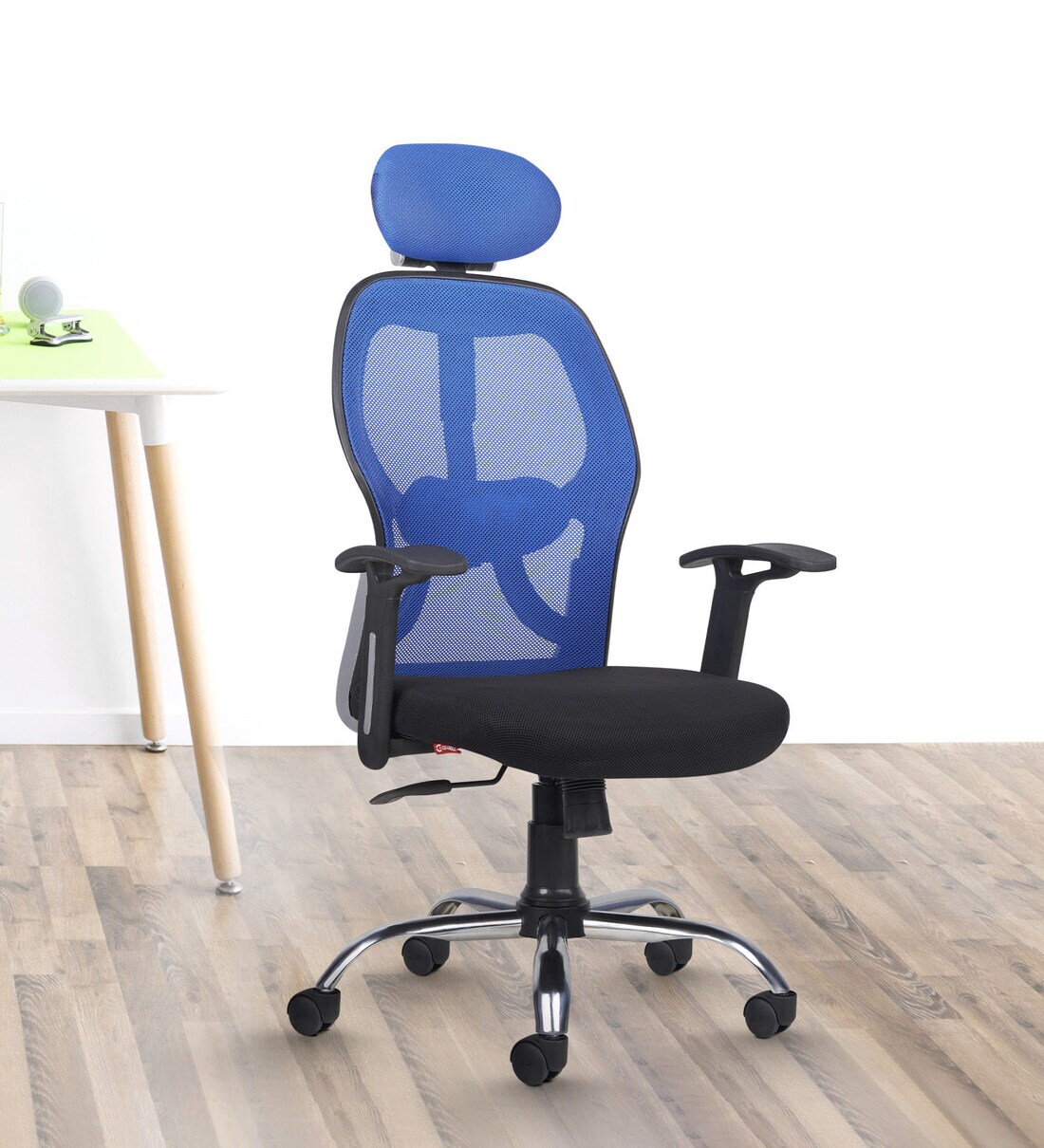 Buy Tauras Breathable MeshHigh Back Ergonomic Chair in Blue Colour at ...