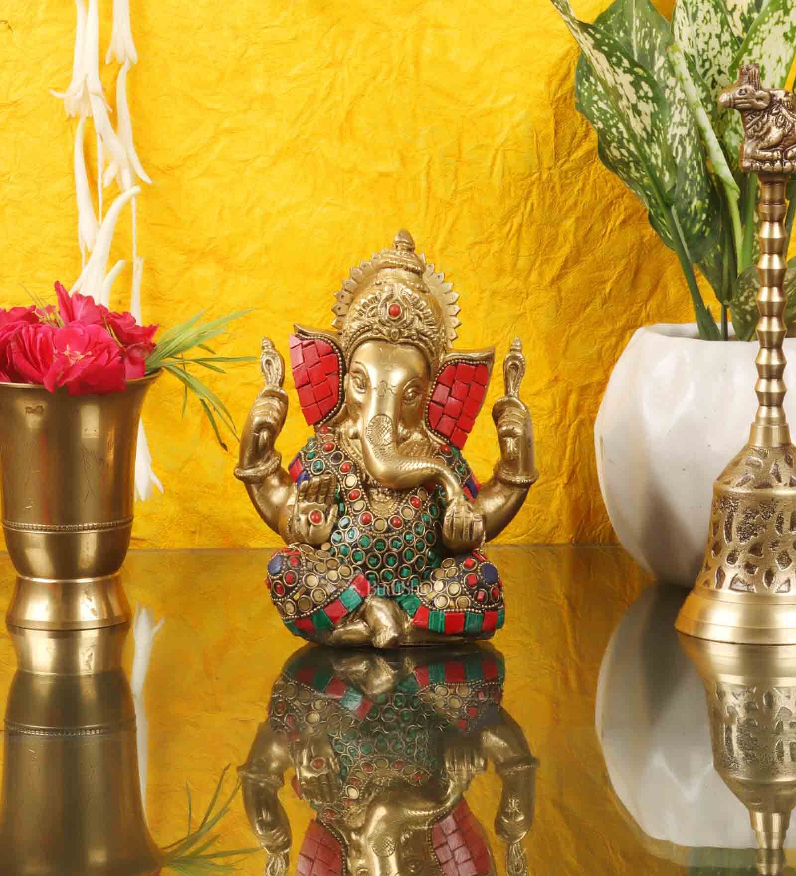 Buy Taj Ganesha Brass Religious Idol by BudhShiv at 30% OFF by BudhShiv ...